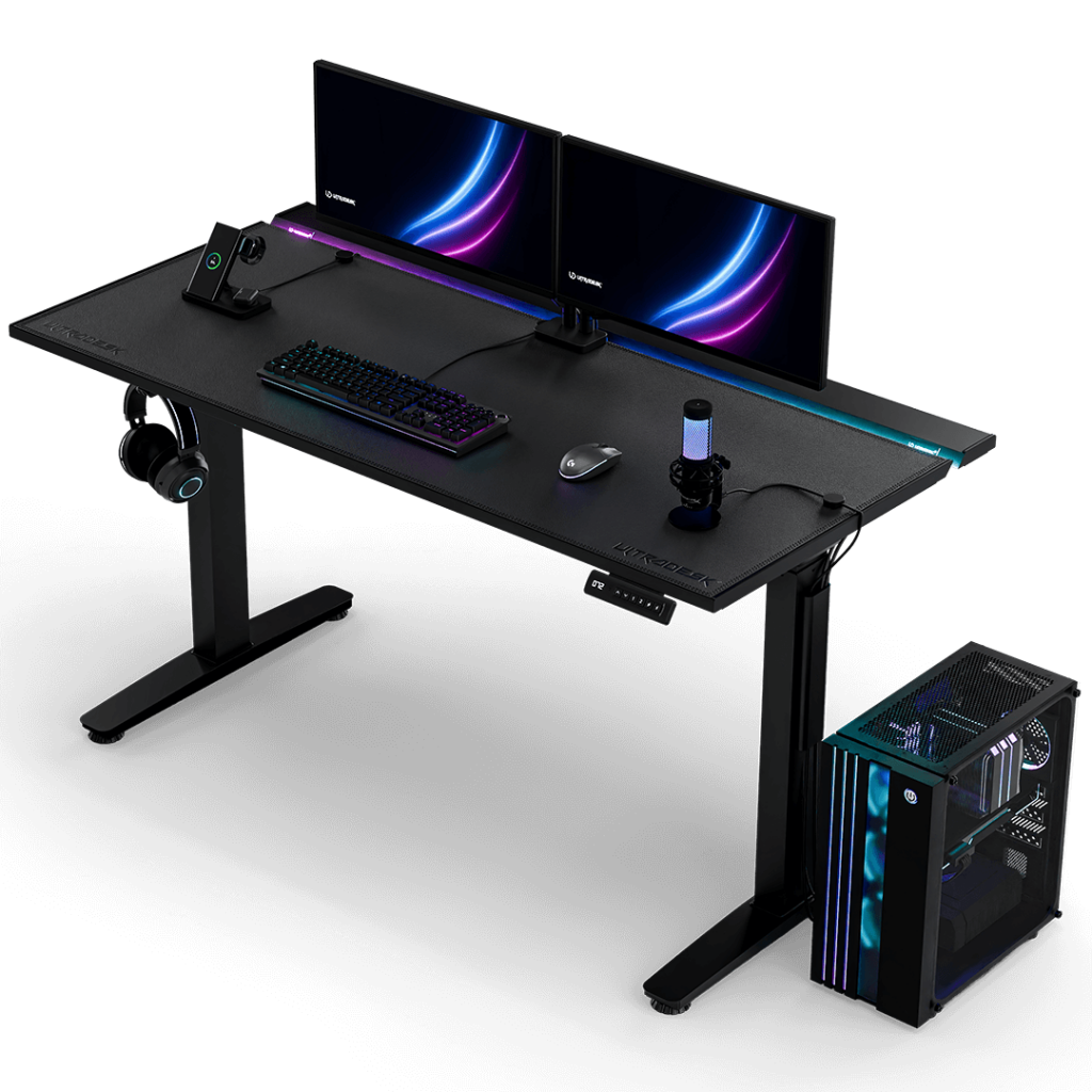 Ultradesk VORTEX - Topowe biurko gamingowe z roszerzonymi funkcjami